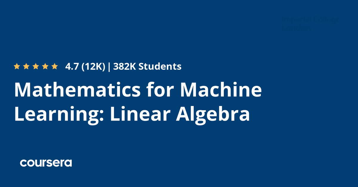 Mathematics In Machine Learning Linear Algebra Genai Works