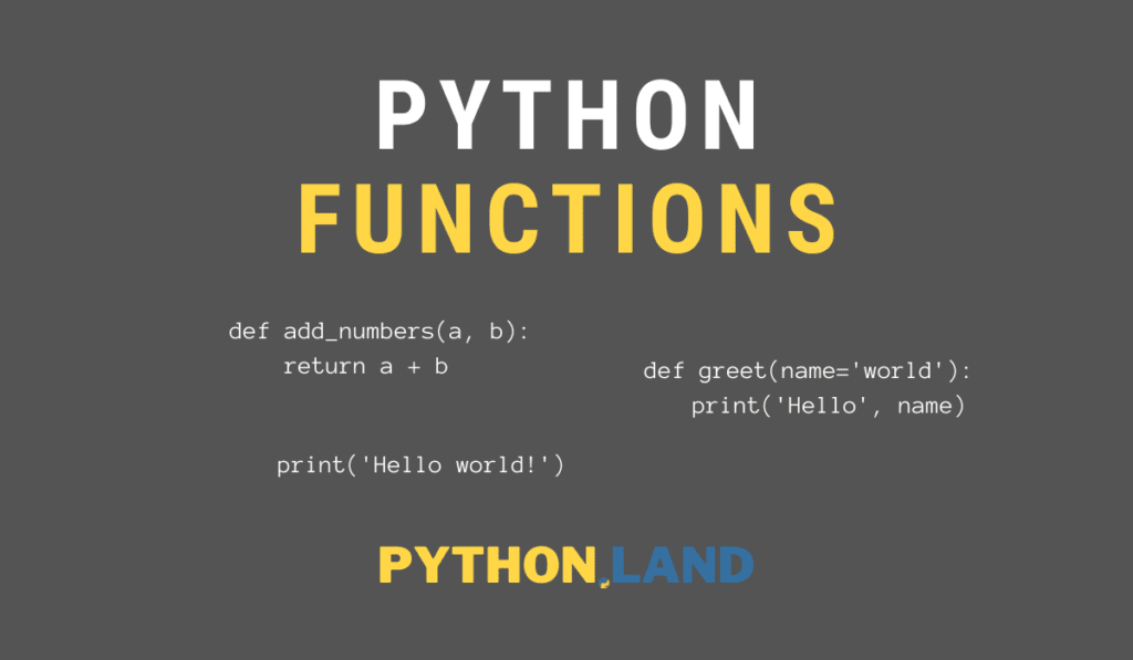 Introduction to Python Functions | GenAI Works